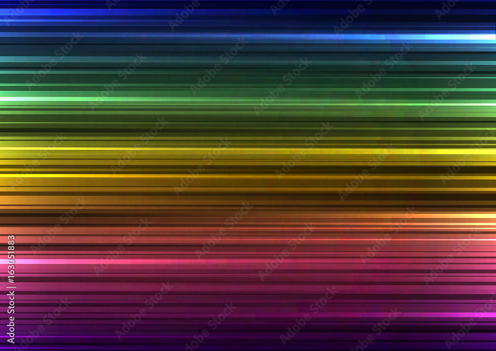 rainbow abstract horizontal line background, digital bar template ...