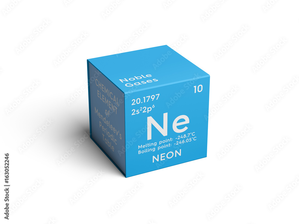 Neon Periodic Table Square