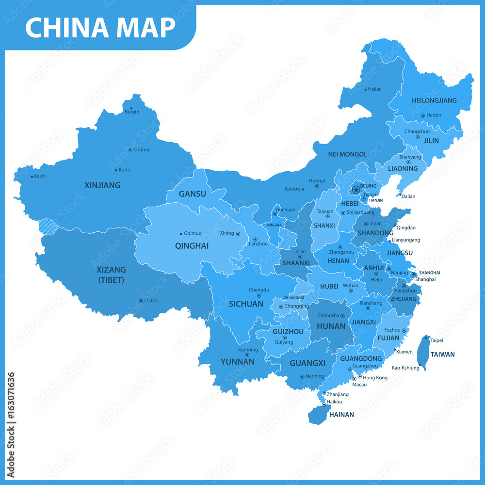 Large Map Of China With Cities