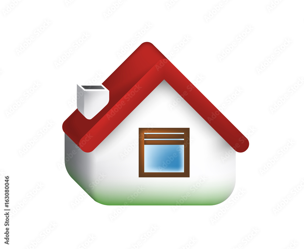 Cute House Icon on White Background . Isolated Vector Illustration ...