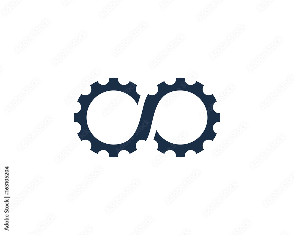 Infinity Gear Icon Logo Design Element Stock Vector | Adobe Stock
