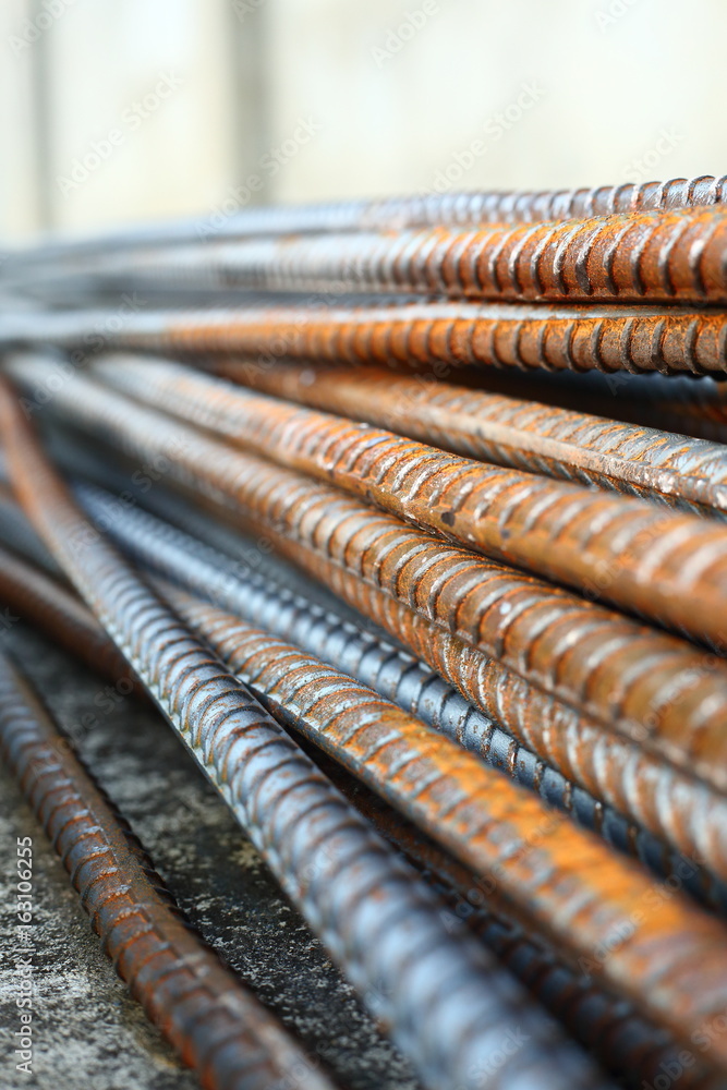 rebar steel reinforcing rod bar in construction industry Stock Photo ...