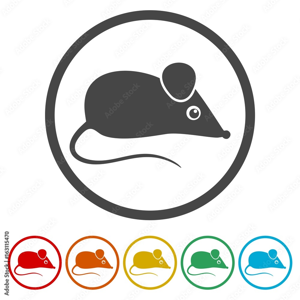 Mouse icons set - vector Illustration Stock Vector | Adobe Stock