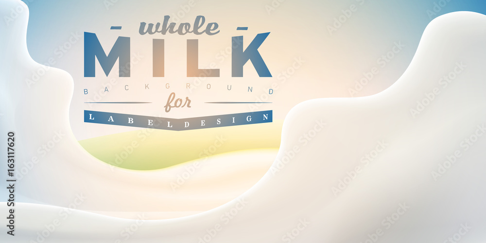 Realistic milk background hig quality vector illustration for design ...