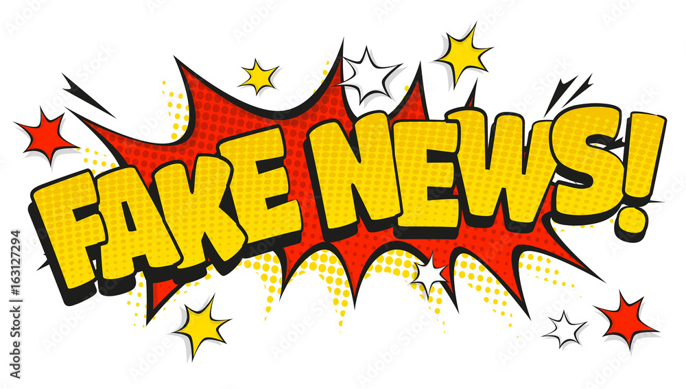 Pop Art Fake News Sign Stock Vector | Adobe Stock