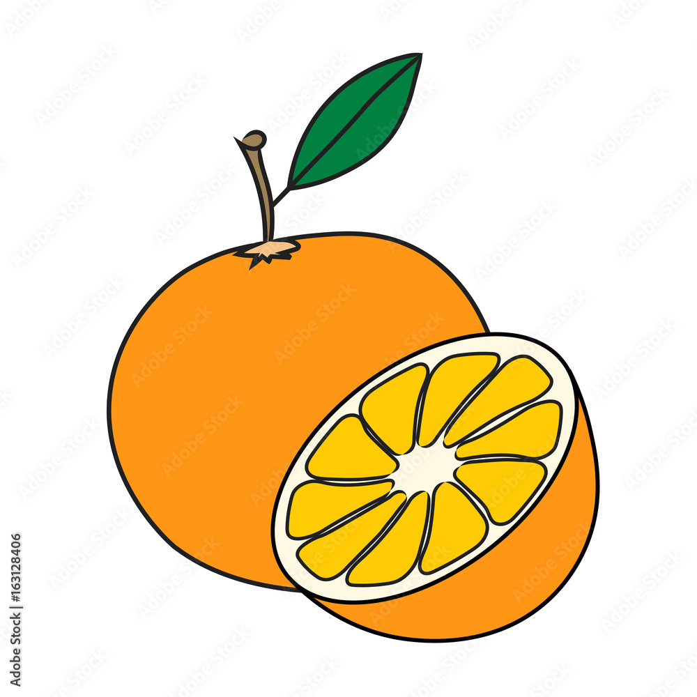 Orange Fruit Cartoon