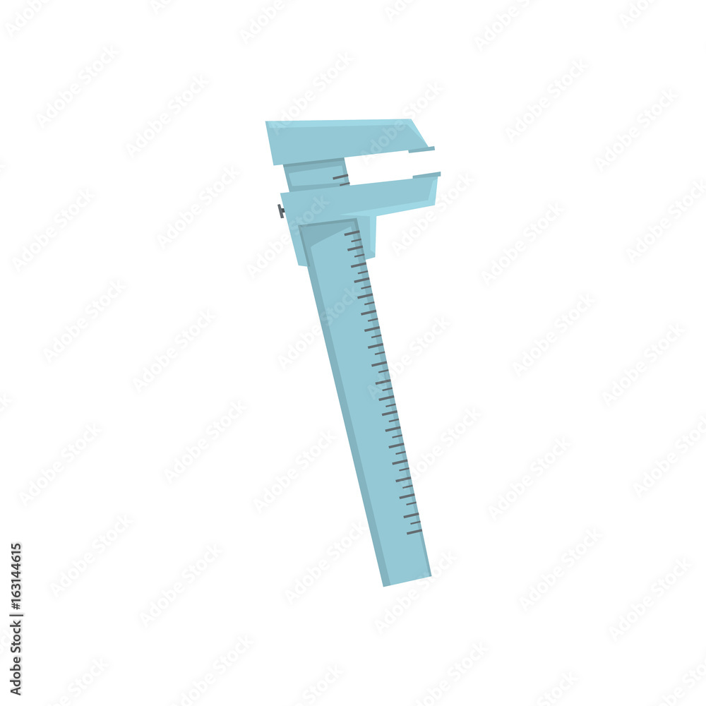 Vernier caliper, measuring tool cartoon vector Illustration Stock ...