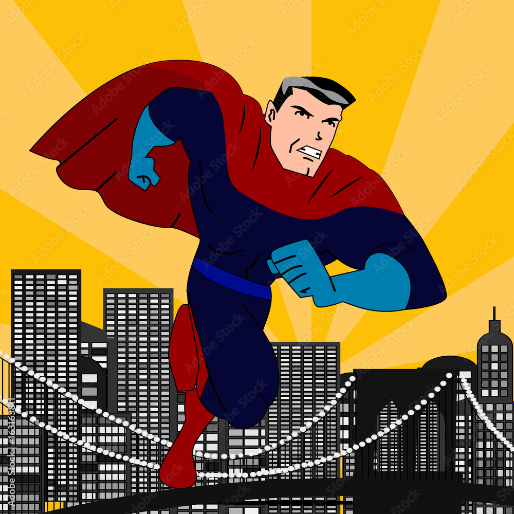 Superhero vector illustration Stock Vector | Adobe Stock