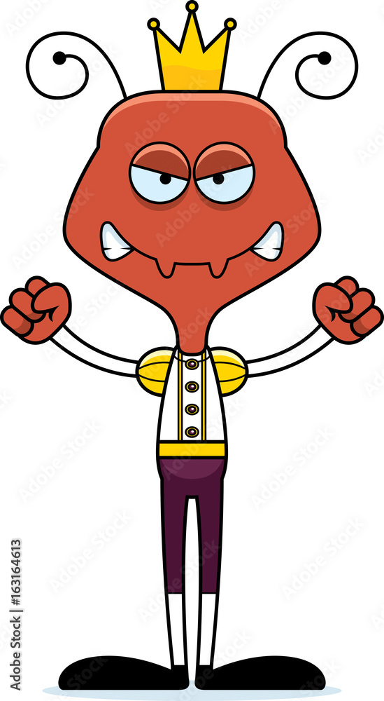 Cartoon Angry Prince Ant Stock Vector | Adobe Stock