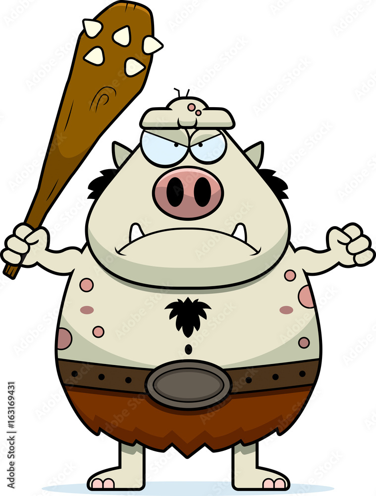 Angry Cartoon Troll Stock Vector | Adobe Stock