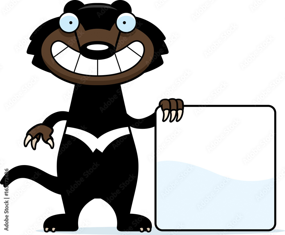 Cartoon Tasmanian Devil Sign Stock Vector | Adobe Stock