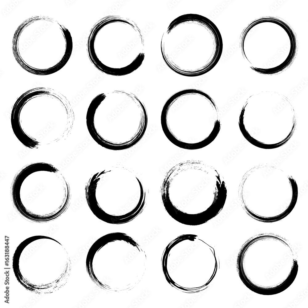 Vector Set Grunge Circle Brush Stock Vector Stock Vector Adobe Stock Vector Set Grunge Circle Brush Stock Vector Stock Vector Adobe Stock