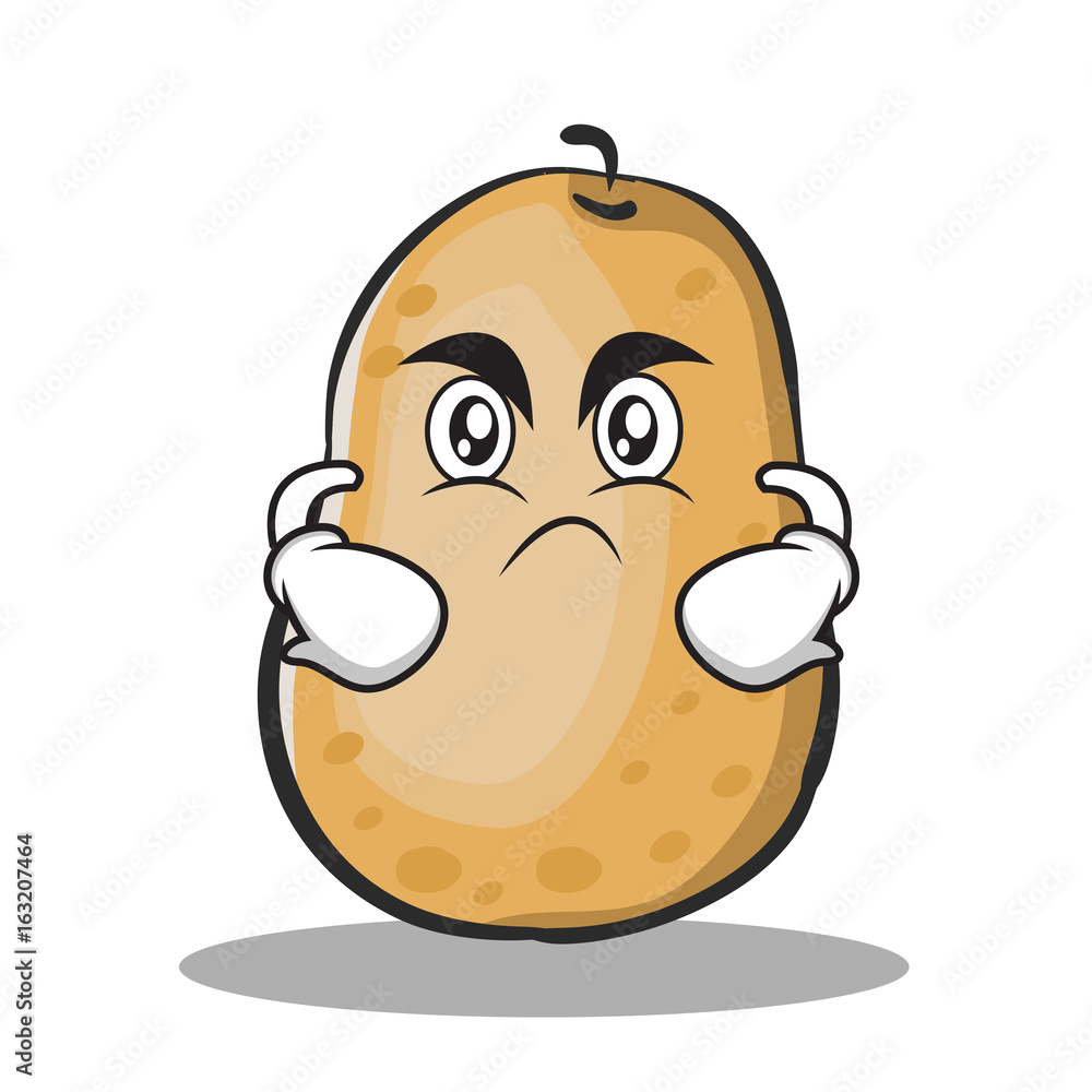 Angry potato character cartoon style Stock Vector | Adobe Stock