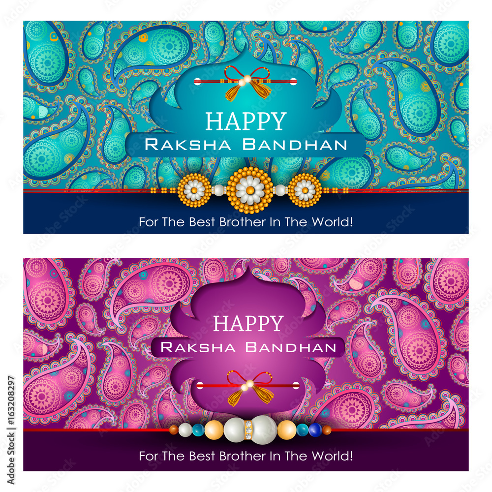 Rakhi background for Indian festival Raksha bandhan celebration Stock ...