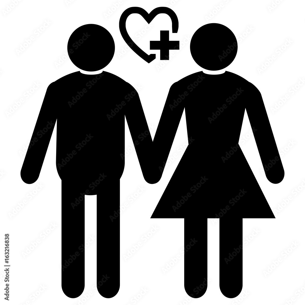 Wedding Married couple Icon Stock Vector | Adobe Stock
