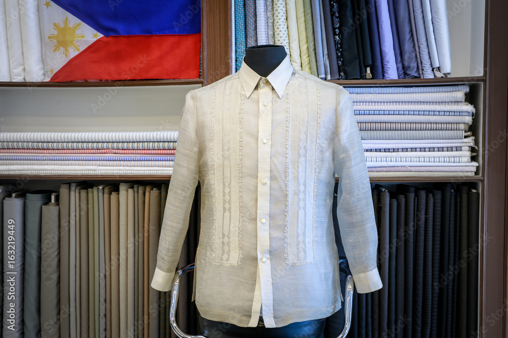Traditional Costume Barong Tagalog, Philippines shirt for man Stock ...