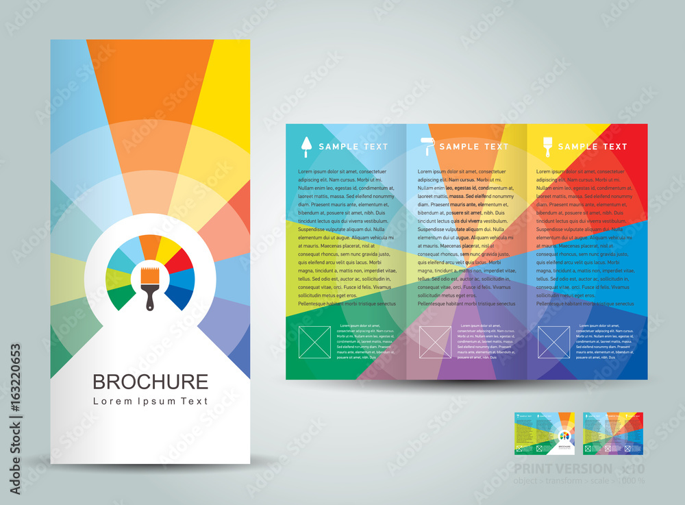 creative design vector brochure Tri-fold Layout Design Template ...