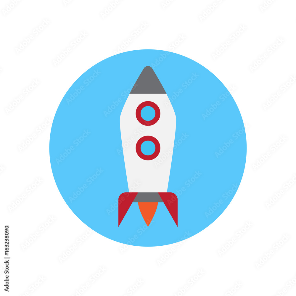 Rocket Flat Icon