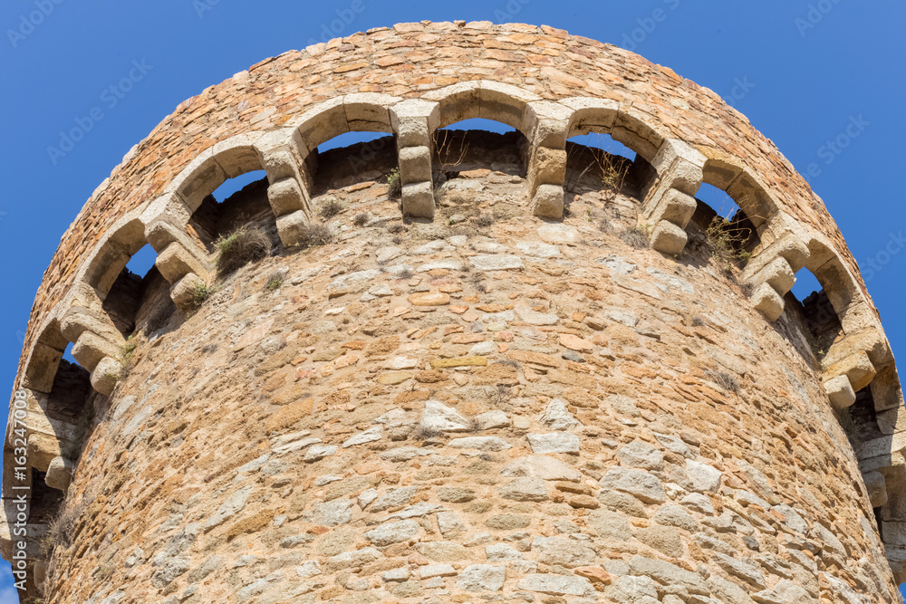 tour médiévale du château de Tossa de Mar, Costa Brava, Espagne Stock ...