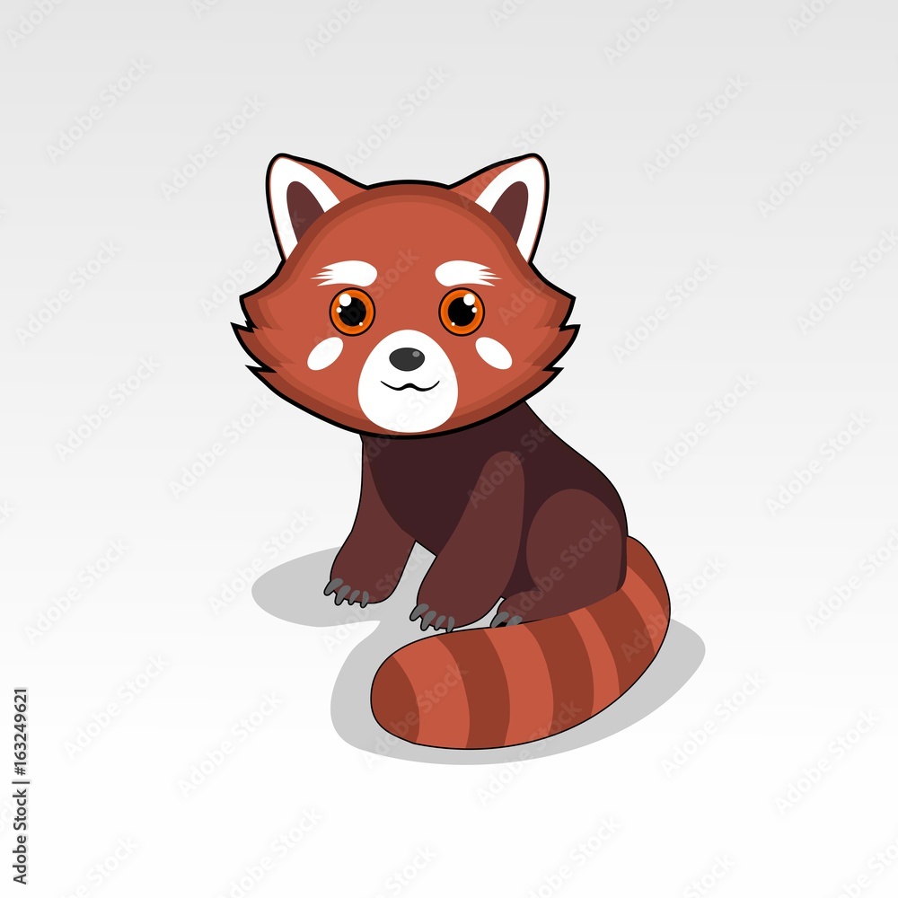 cartoon red panda Stock Vector | Adobe Stock