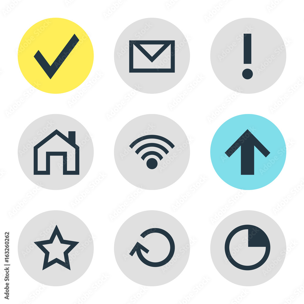 Vector Illustration Of 9 User Icons. Editable Pack Of Mainpage ...