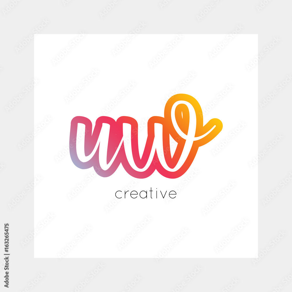 UW logo, vector. Useful as branding, app icon, alphabet combination ...