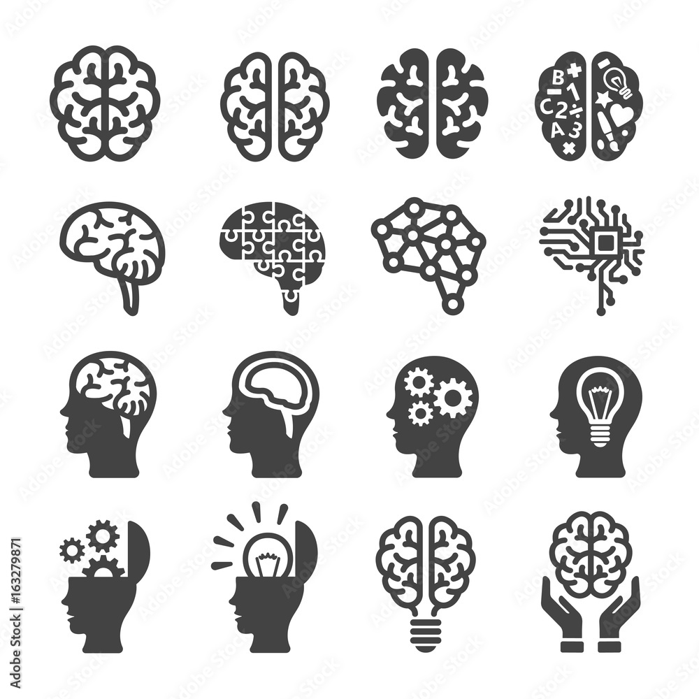 brain icon Stock Vector | Adobe Stock