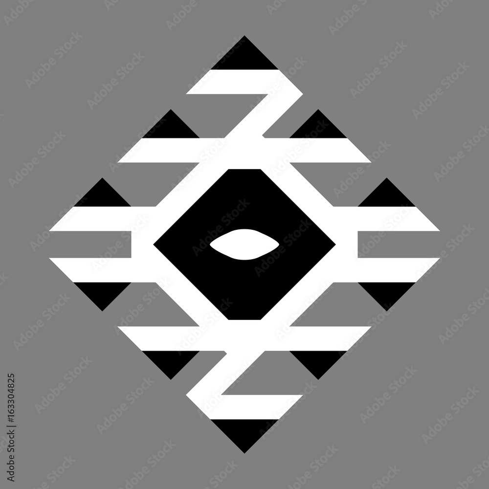 Vintage ethnic pattern, Serbian ornament, isolated on gray background ...