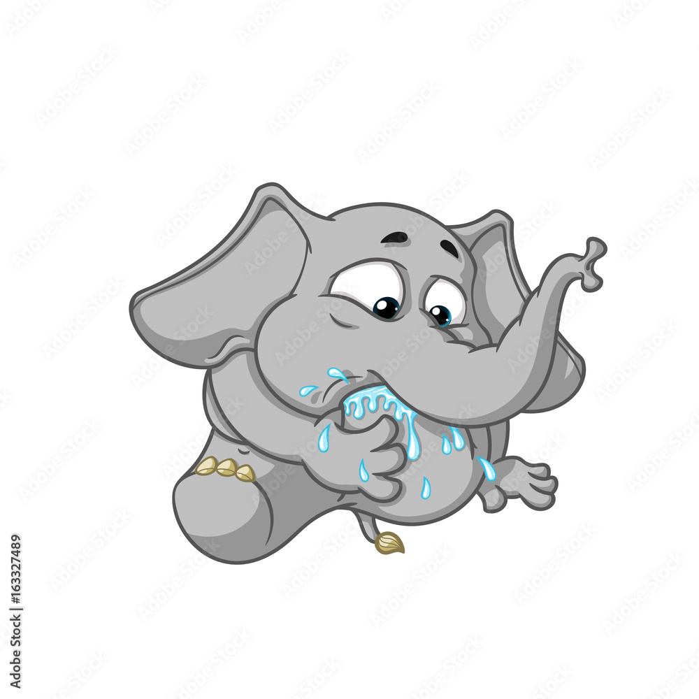 Elephant. Character. My foot in my mouth. Big collection of isolated ...