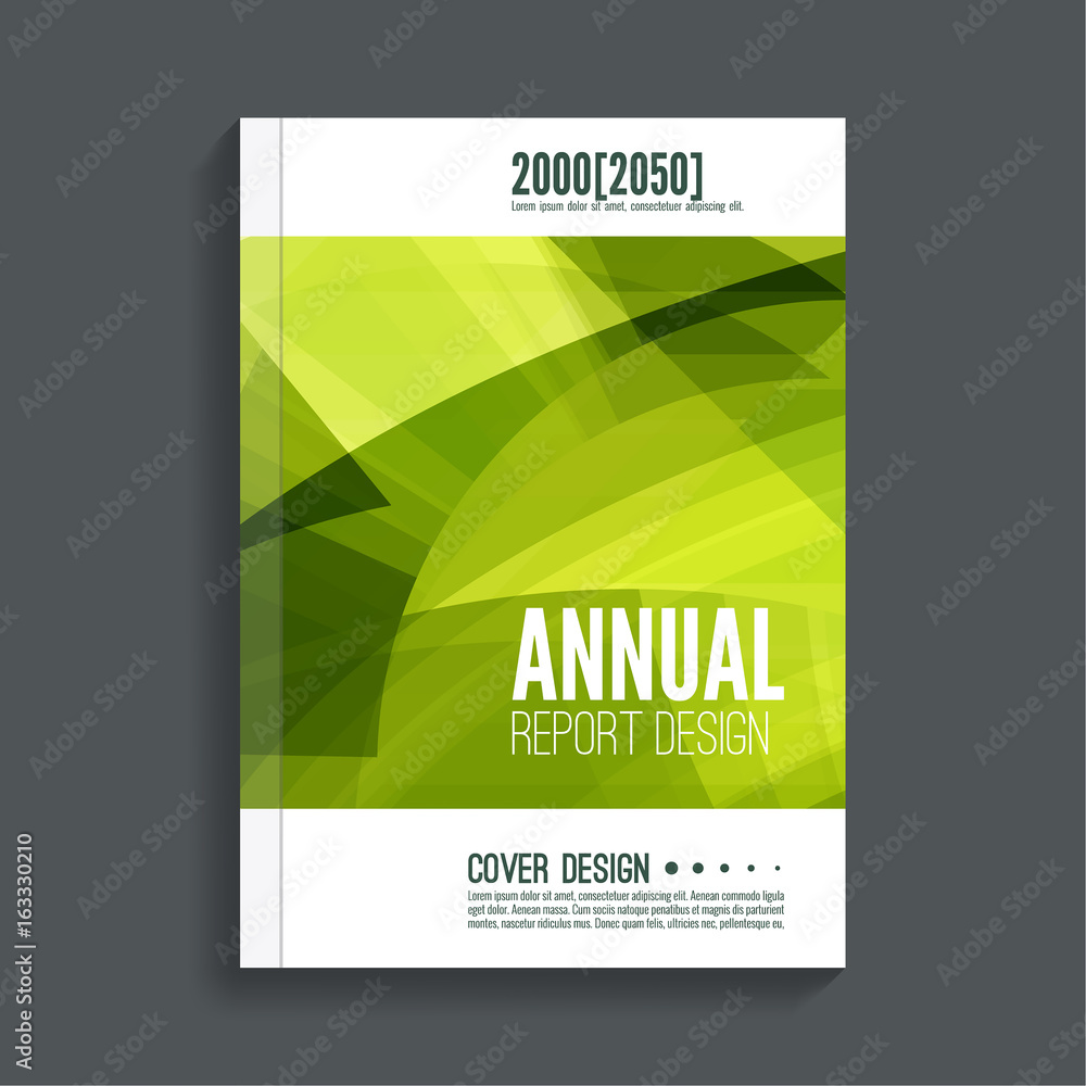 Green Cover for journal, magazine. Leaflet Flyer template A4 size ...