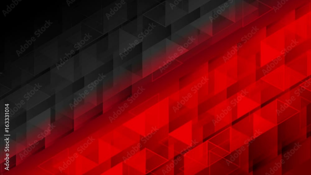 Black and red geometric polygonal pixelated motion background. Video ...