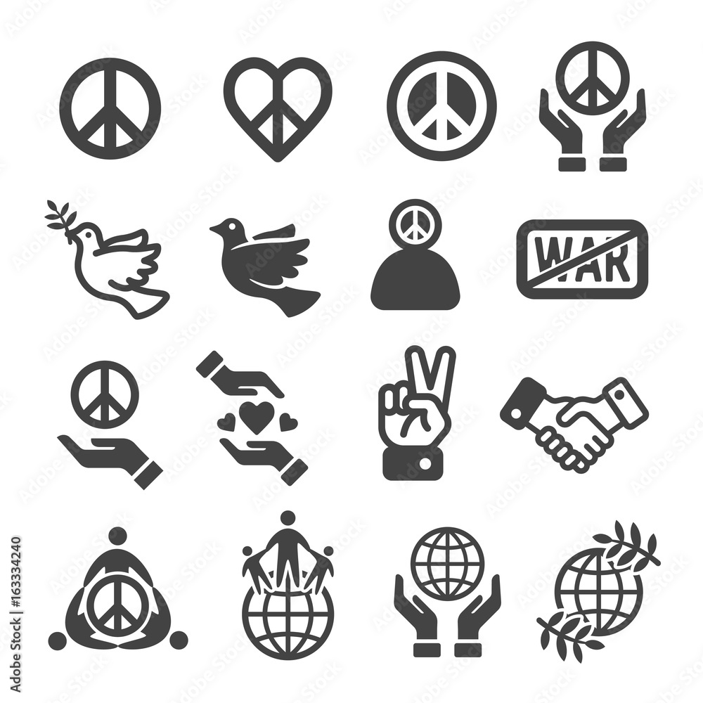 peace icon set Stock Vector | Adobe Stock