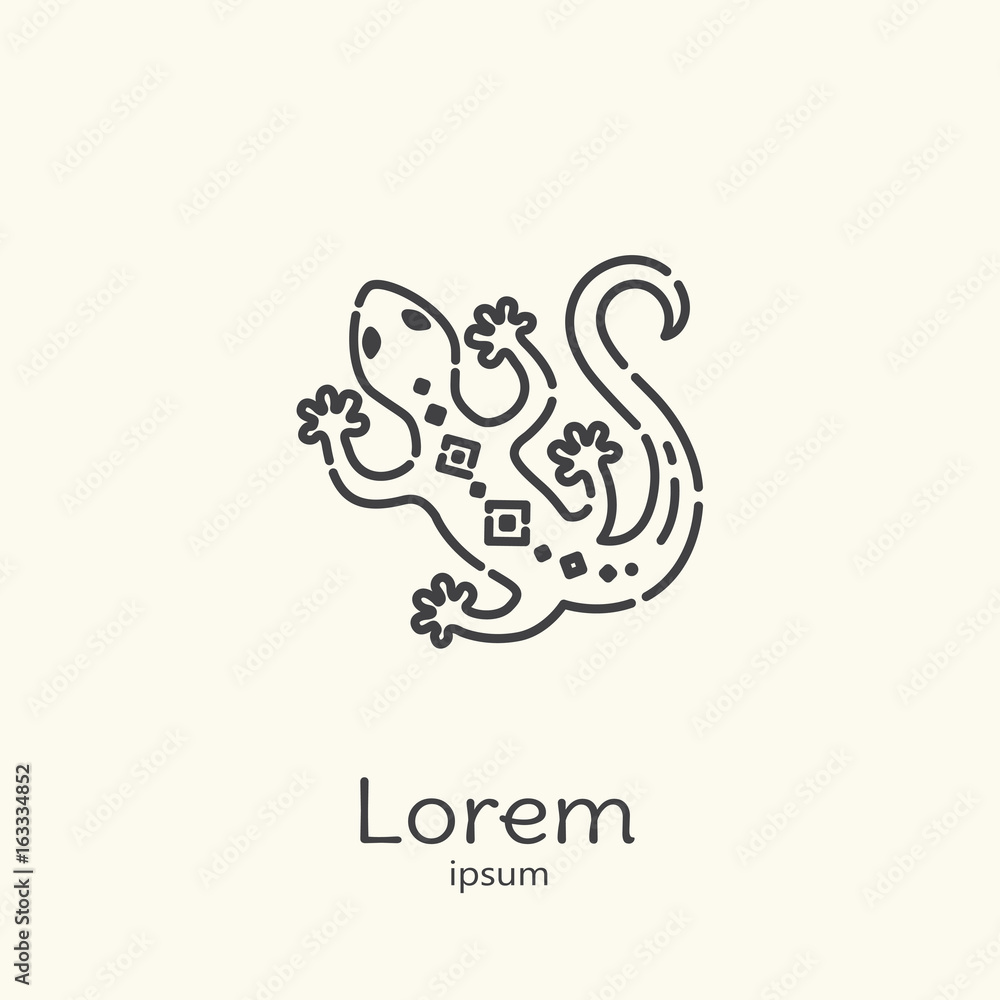 Logo template - lizard Stock Vector | Adobe Stock