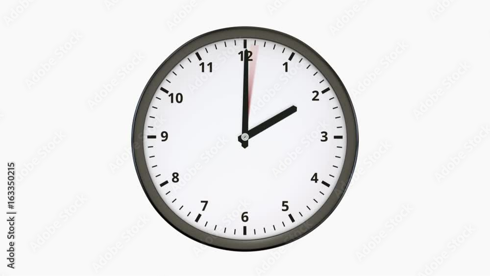 Vid o Stock Passing Time On Round Clock Loop Ready Animation Of Clock vid-o-stock-passing-time-on-round-clock-loop-ready-animation-of-clock