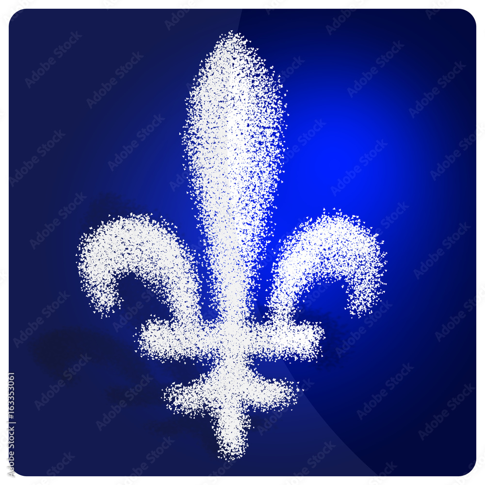 Quebec flag symbol designed with its flag color scheme Stock ...