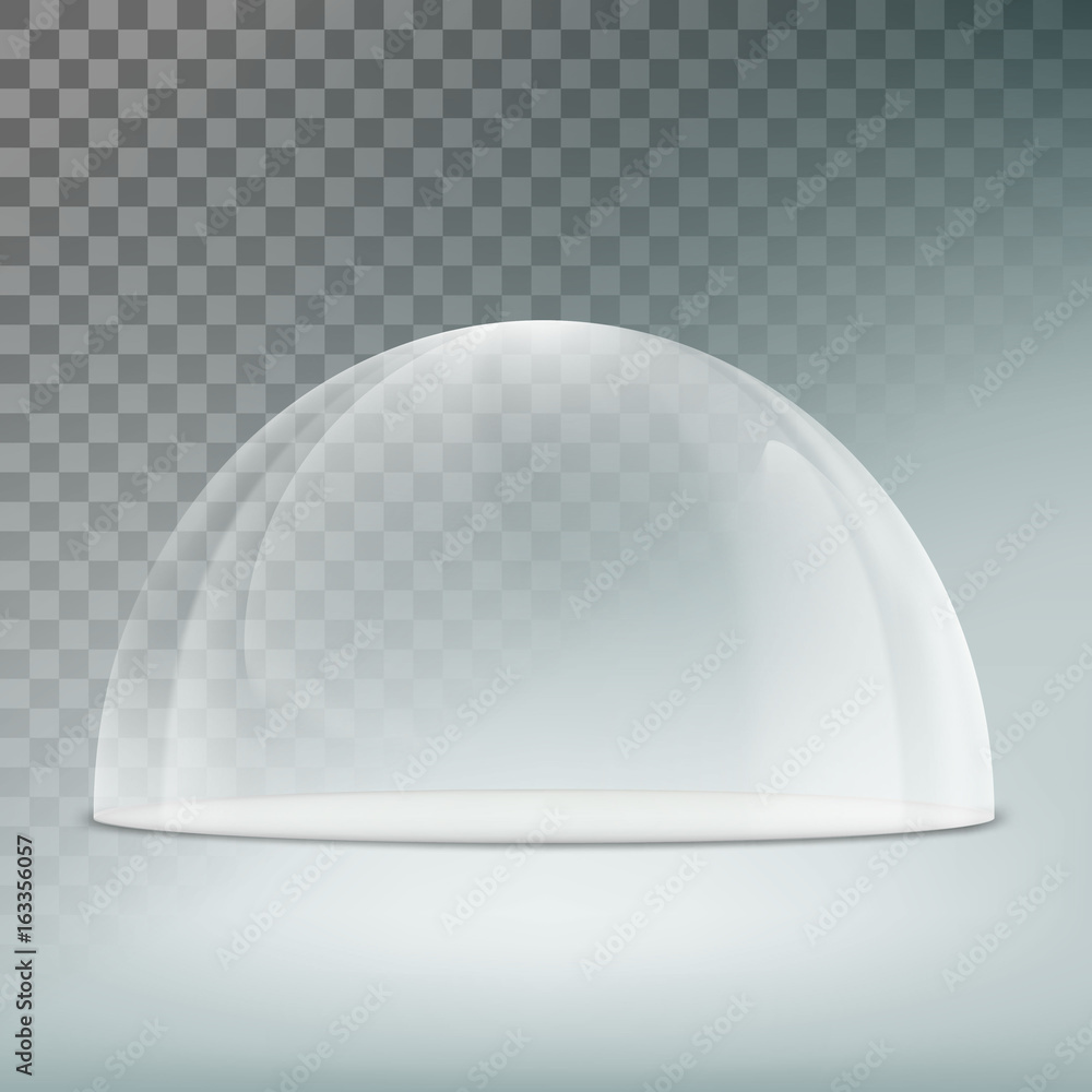 Glass dome on a transparent background Stock Vector | Adobe Stock