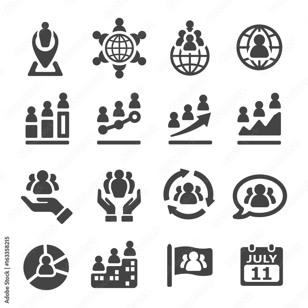 population icon Stock Vector | Adobe Stock