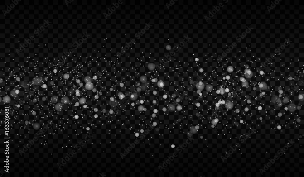 Vector white glitter wave abstract illustration. White star dust trail ...