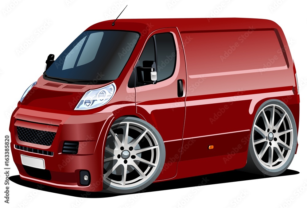 Cartoon van isolated on white background. Available EPS-10 vector ...