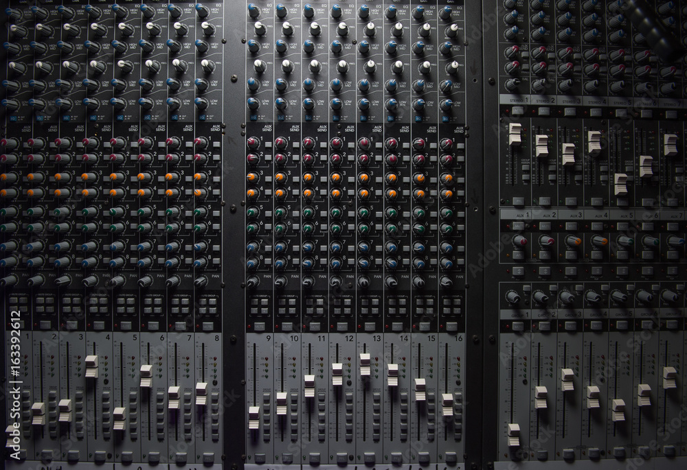 Photo & Art Print Sound music mixer control panel, FreeProd