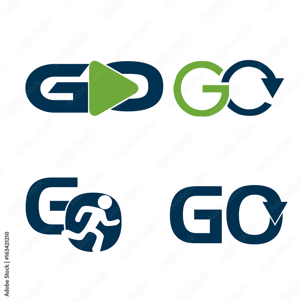 Go logo vector. illustration in vector format Stock Vector | Adobe Stock