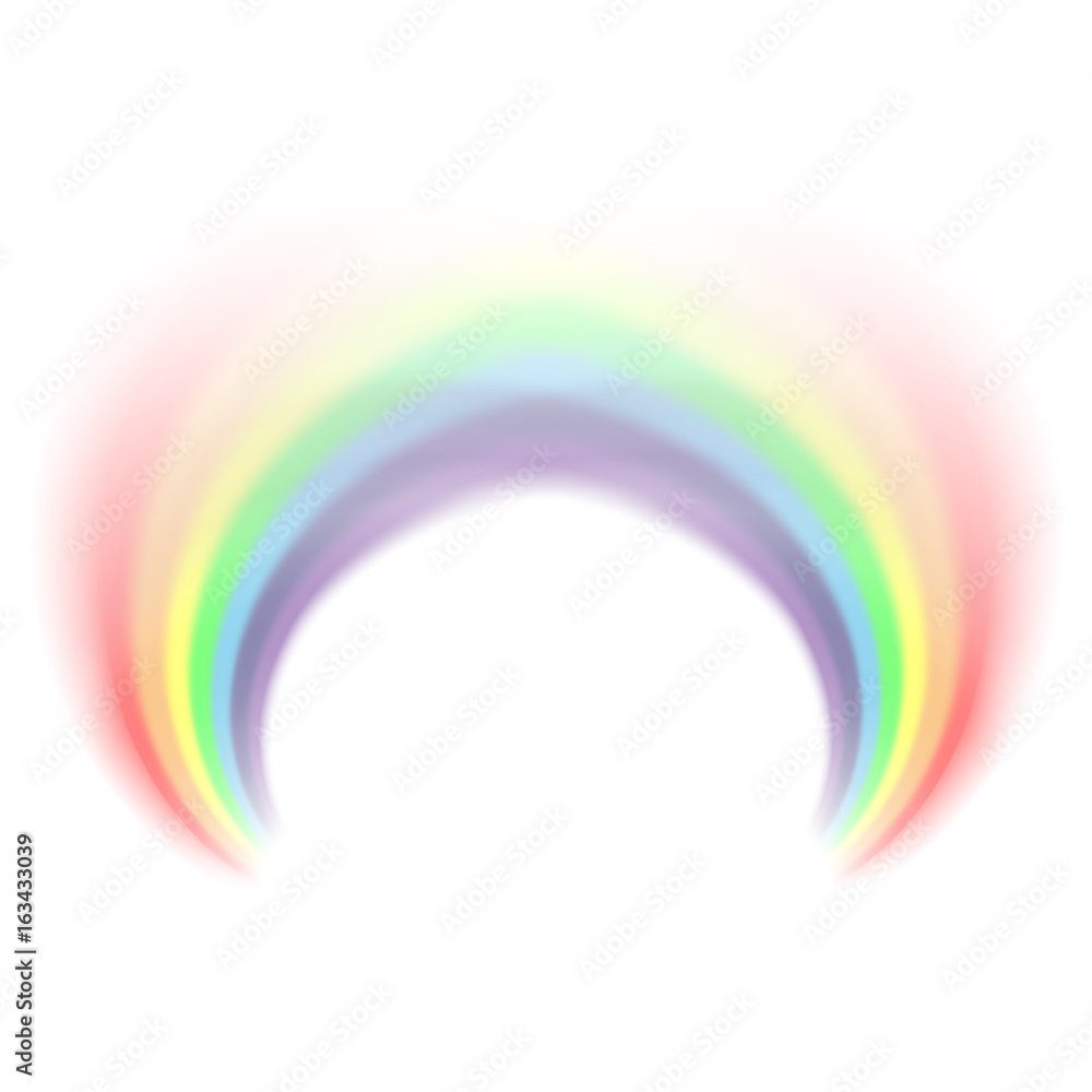 Rainbows icon. Shape arch isolated on white background. Colorful light ...