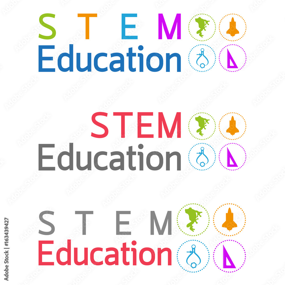 stem education logo Stock Vector | Adobe Stock