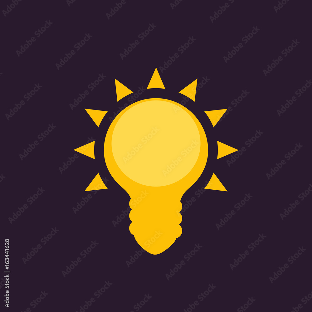 Shining Light Bulb Vector