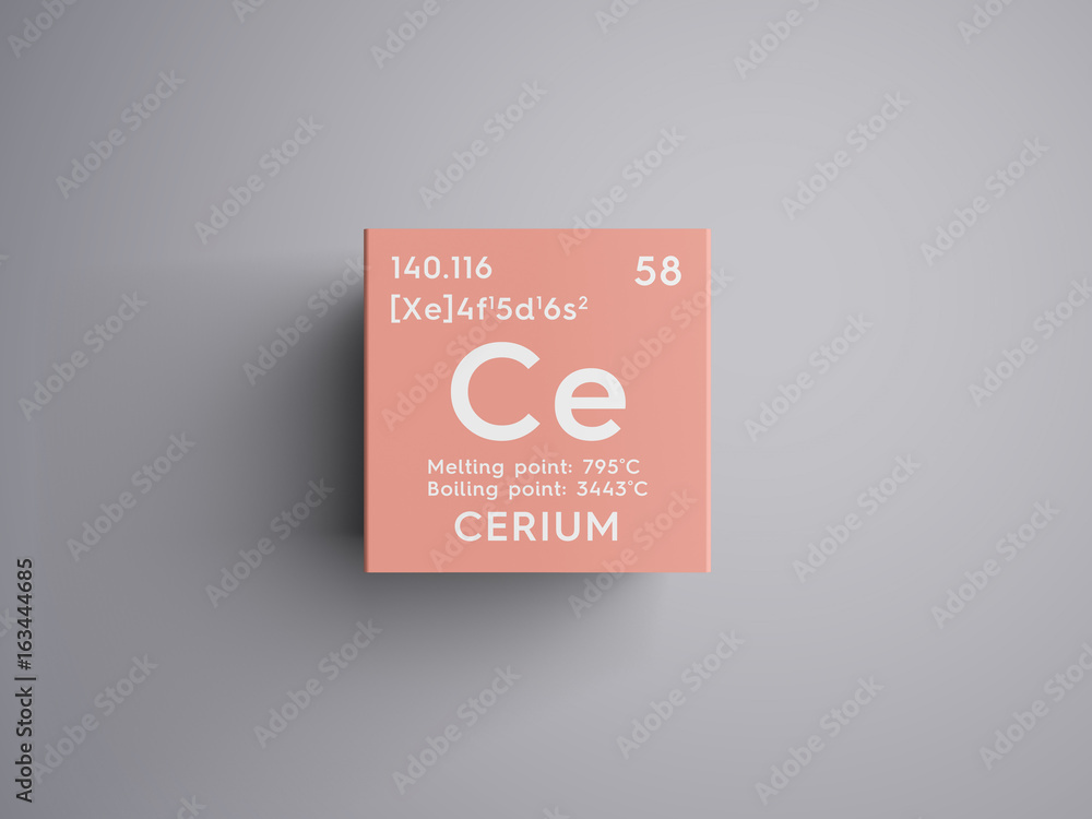 Cerium. Lanthanoids. Chemical Element of Mendeleev's Periodic Table ...