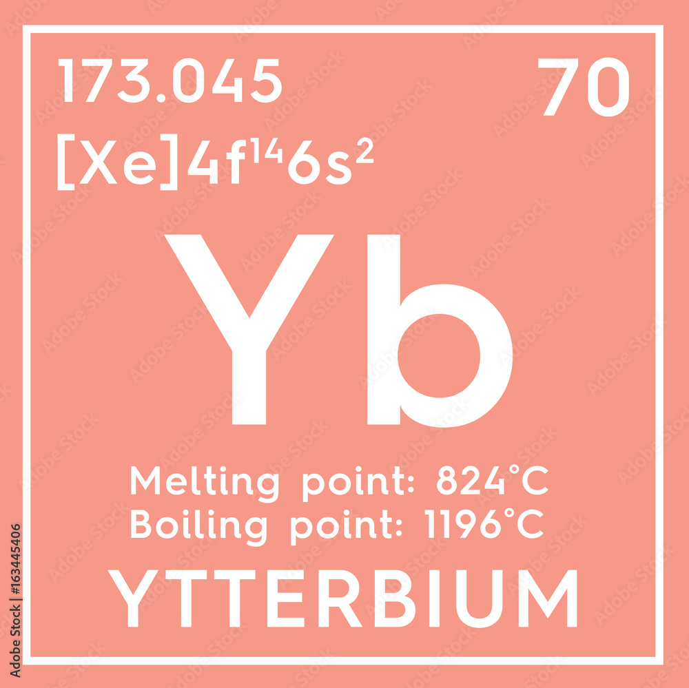 Ytterbium. Lanthanoids. Chemical Element of Mendeleev's Periodic Table ...
