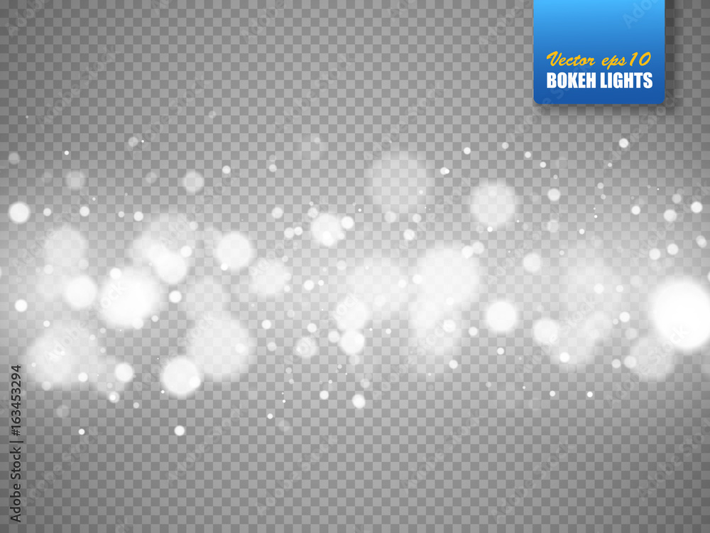 Bokeh effect isolated on transparent background. Vector Stock Vector ...