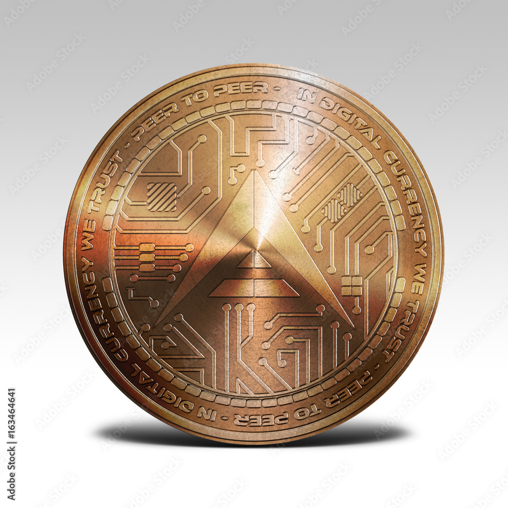 copper ark coin isolated on white background 3d rendering Stock ...