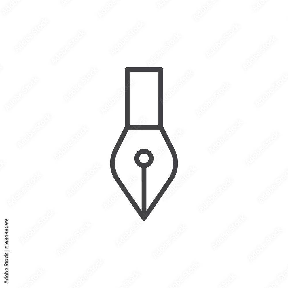 Fountain Pen Outline Fountain Pen Outline