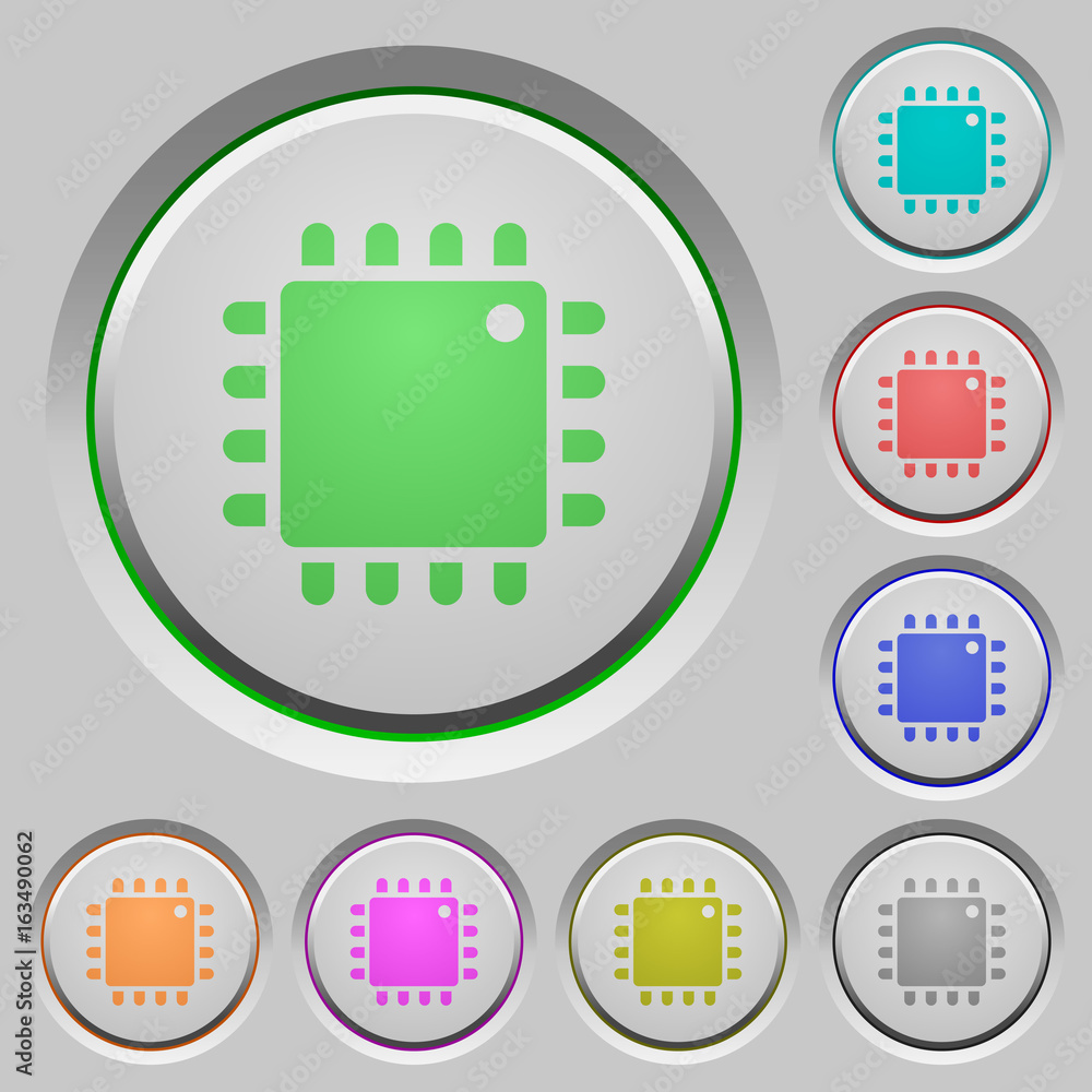 Computer processor push buttons Stock Vector | Adobe Stock